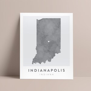 Indianapolis, Indiana Map Poster - Etsy