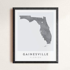 Gainesville, Florida Map Poster - Etsy