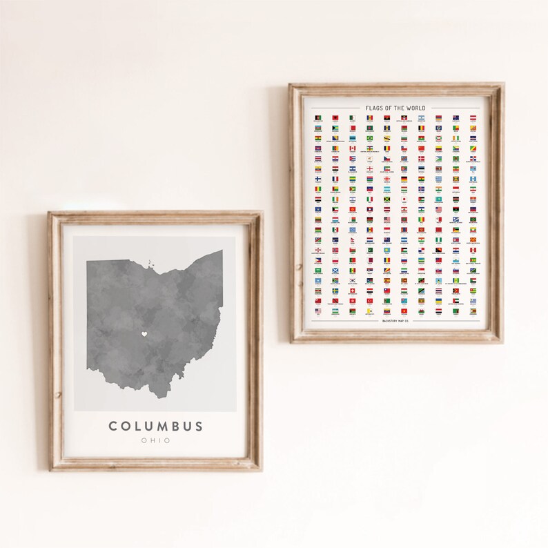 Columbus, Ohio Map Poster - Etsy