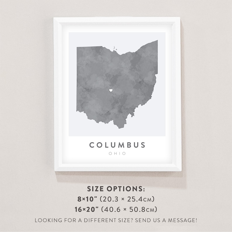 Columbus, Ohio Map Poster - Etsy