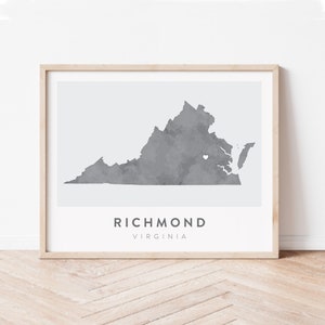 Richmond, Virginia Map Poster - Etsy