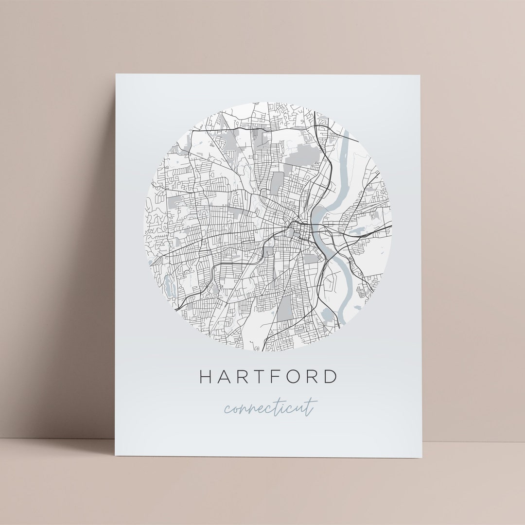 Hartford Map Poster - Etsy