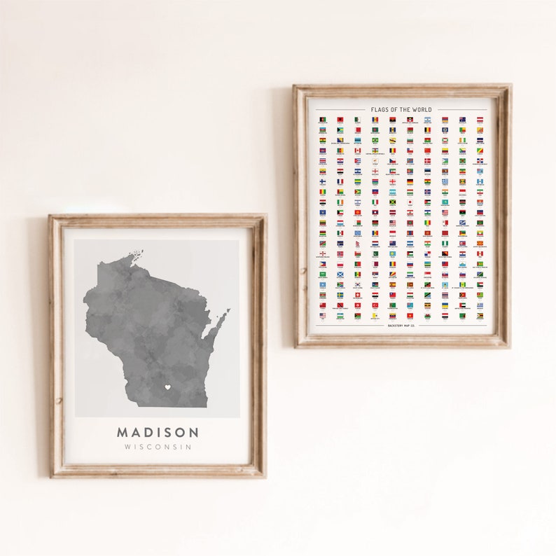 Madison, Wisconsin Map Poster - Etsy