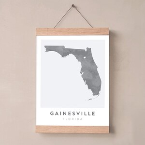 Gainesville, Florida Map Poster - Etsy