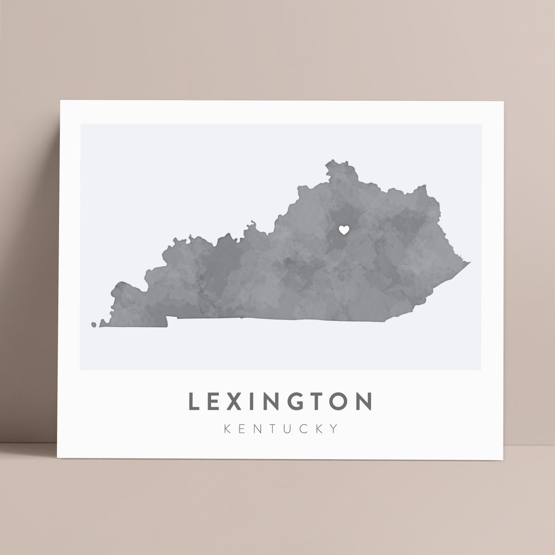 Lexington, Kentucky Map Poster - Etsy