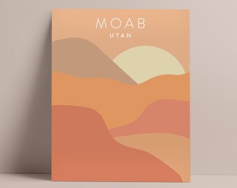 Moab Travel Print Moab Travel Poster Digital Art Wall Decor Art Print ...