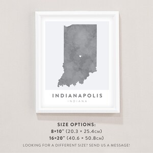 Indianapolis, Indiana Map Poster - Etsy