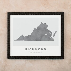 Richmond, Virginia Map Poster - Etsy