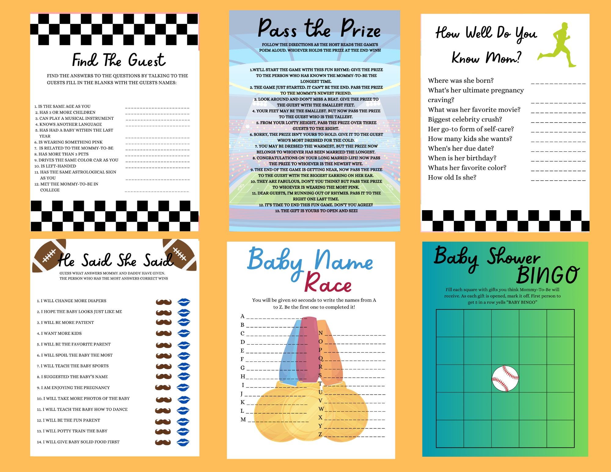 Sports Themed Games, Signs and Raffles, Basketball, Baseball, Football ...