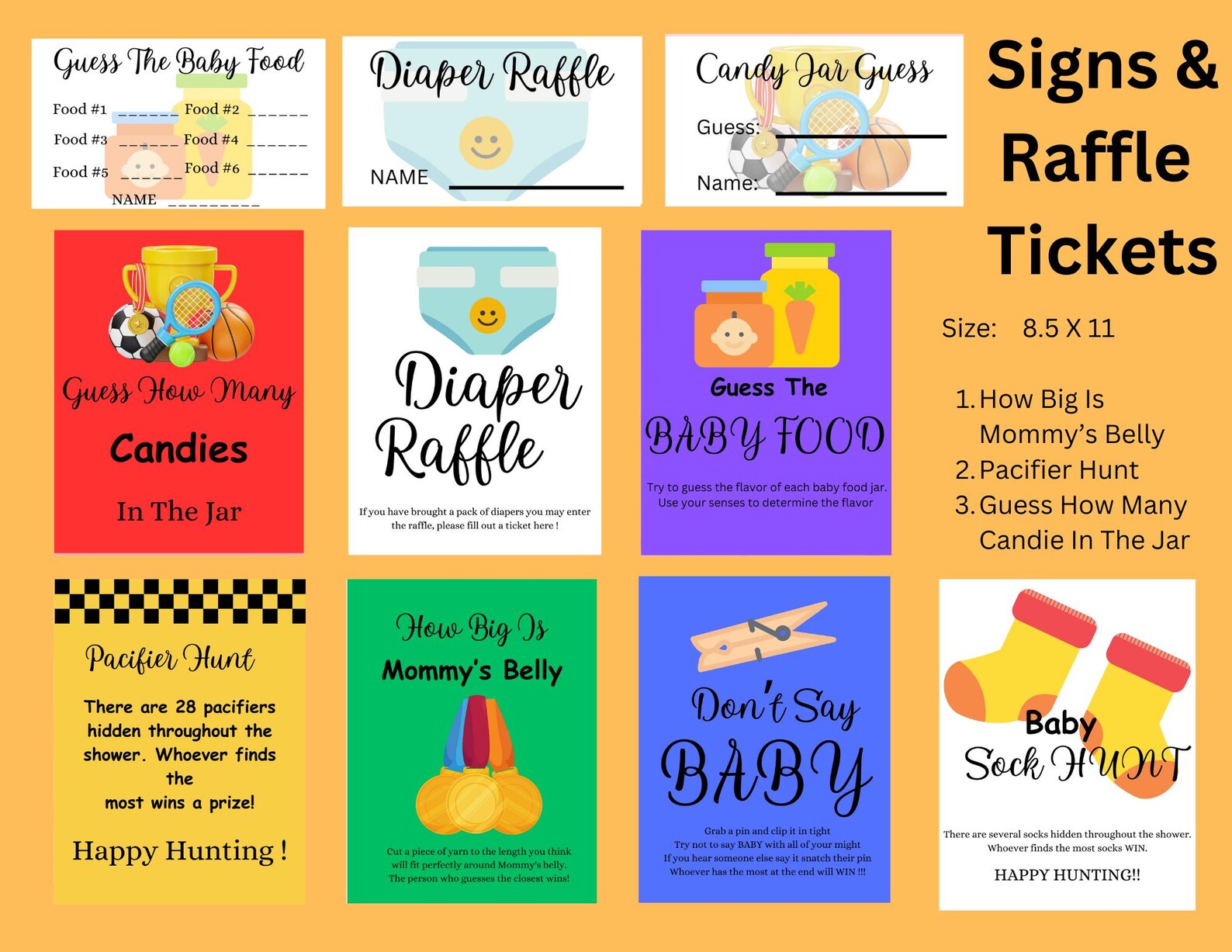 Sports Themed Games, Signs and Raffles, Basketball, Baseball, Football ...