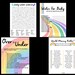Rainbow Themed Baby Shower Games, Signs and Raffles, Rainbow Baby ...