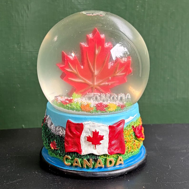 Vintage Canada Snow Globe With Red Maple Leaf – 2005 - Etsy
