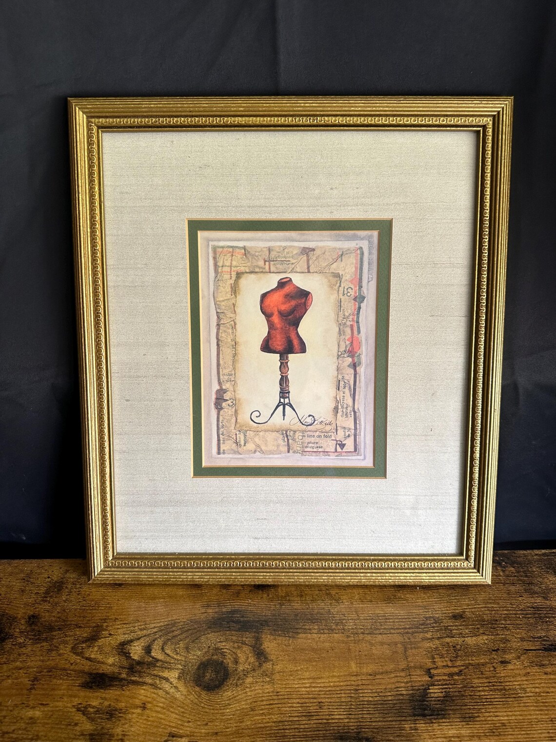 Vintage Framed Mannequin Print - Elegant Wall Art - Etsy