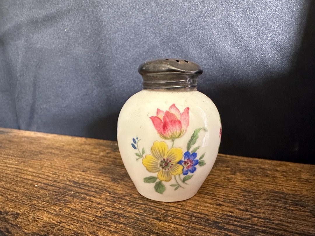 Vintage Salt Shaker | Thomas Germany Floral Ceramic Salt Shaker | Mid ...