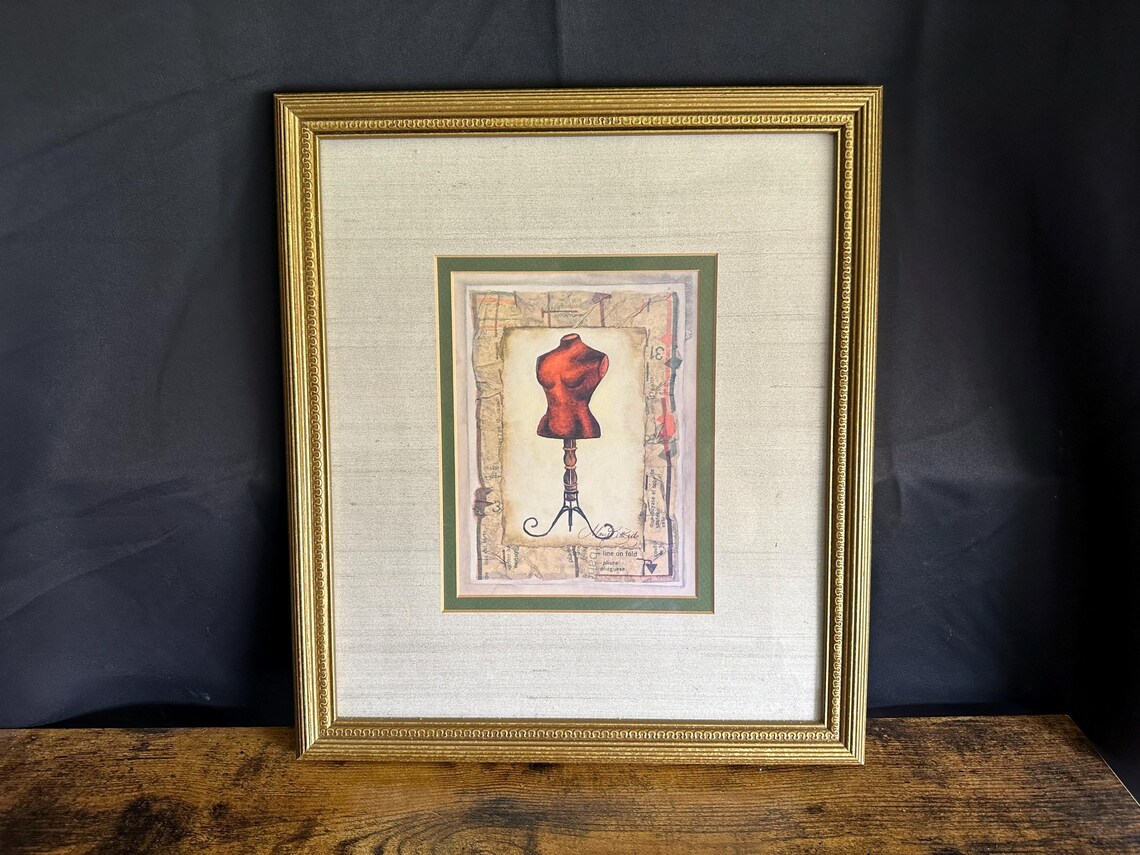 Vintage Framed Mannequin Print - Elegant Wall Art - Etsy