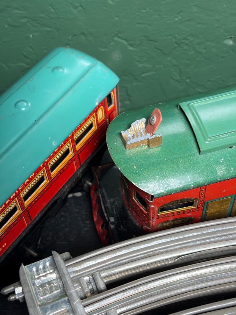 Pre-war American Flyer Train Set, Tin Cars, Jefferson Transformer ...