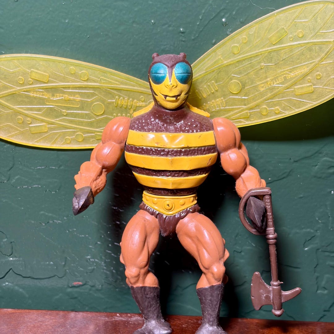 Vintage Buzz-off MOTU Figure W/ Wings & Axe - He-man 1980s Action ...