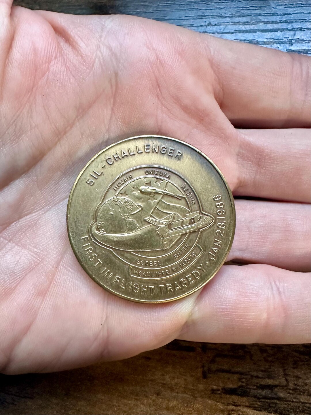 Challenger Space Shuttle Memorial Coin – 1986 First In-flight Tragedy ...