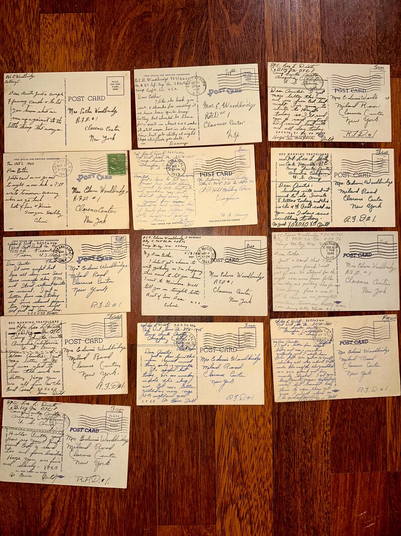 WWII Comic Postcard Lot: 1940s Military Humor, Written & Mailed - Etsy