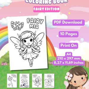 Fun Easy Coloring Book Fairy Edition for Kids, Children Coloring Book ...