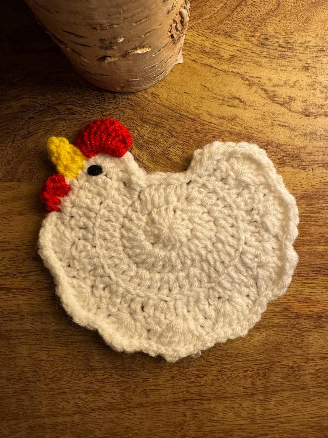 Crochet Chicken Coaster - Etsy