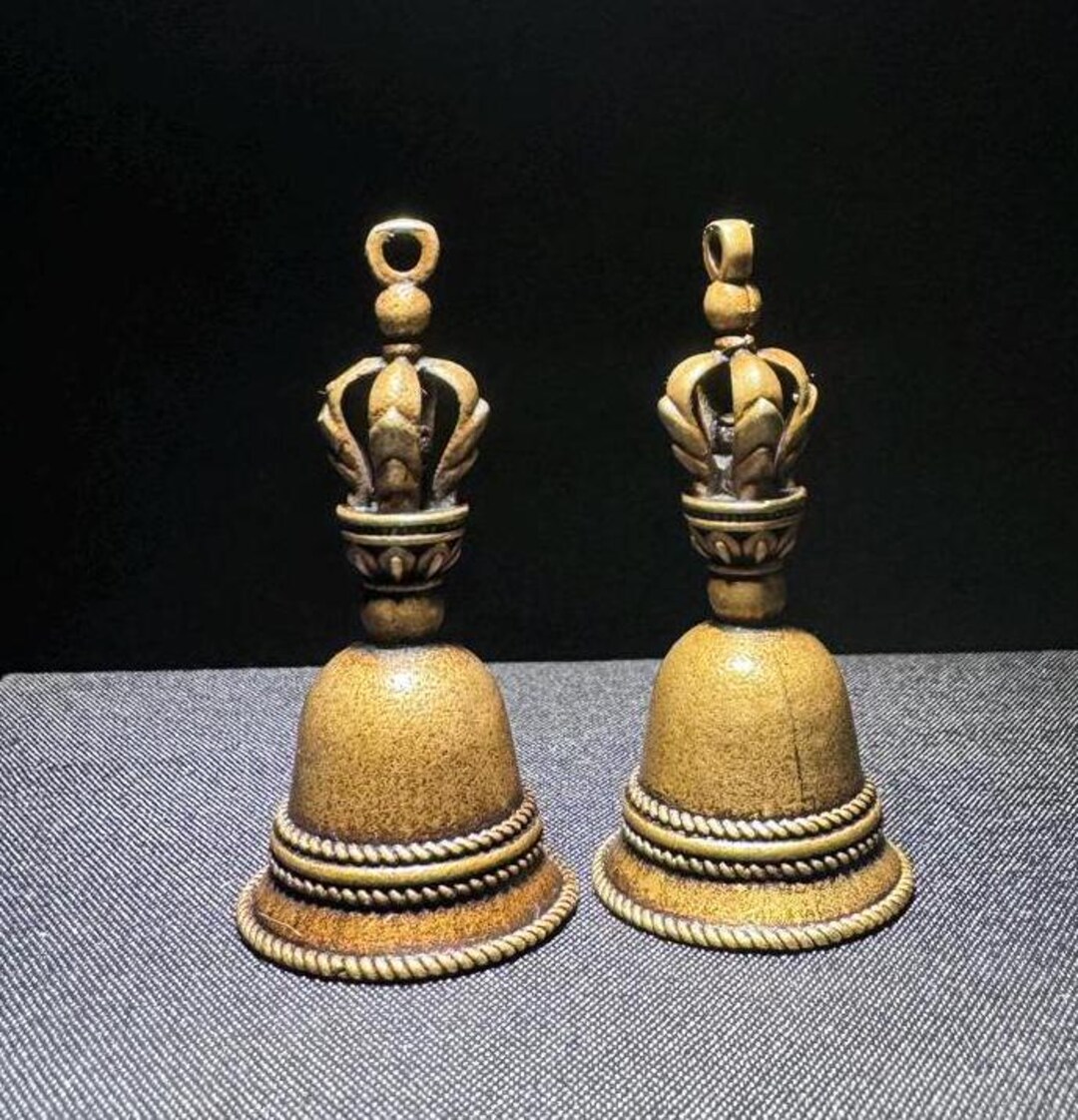 Tibetan Bronze Vajra Bell Pair: Buddhist Gift - Etsy