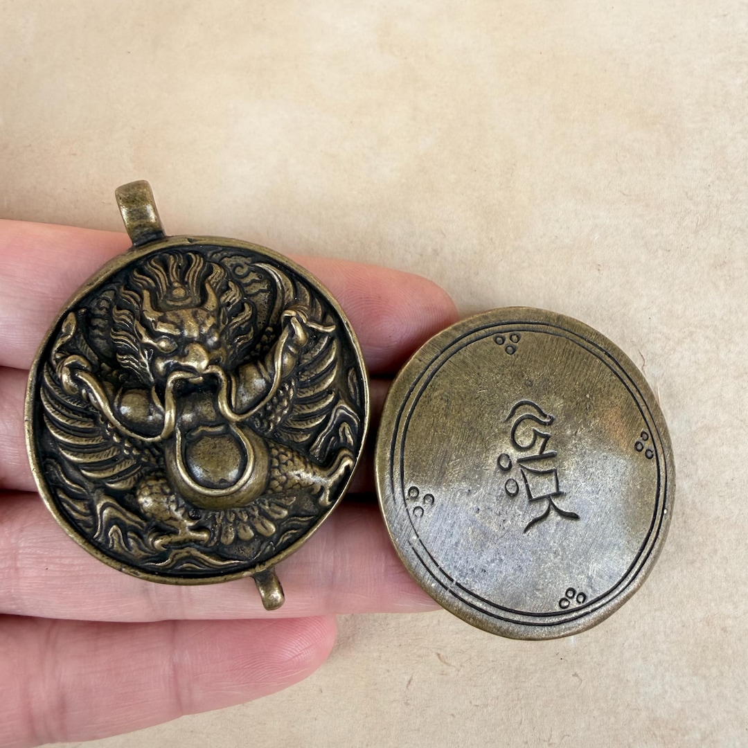 Vintage Garuda Gawu Box Pendant 5cm | Tibetan Buddhist Amulet Case ...
