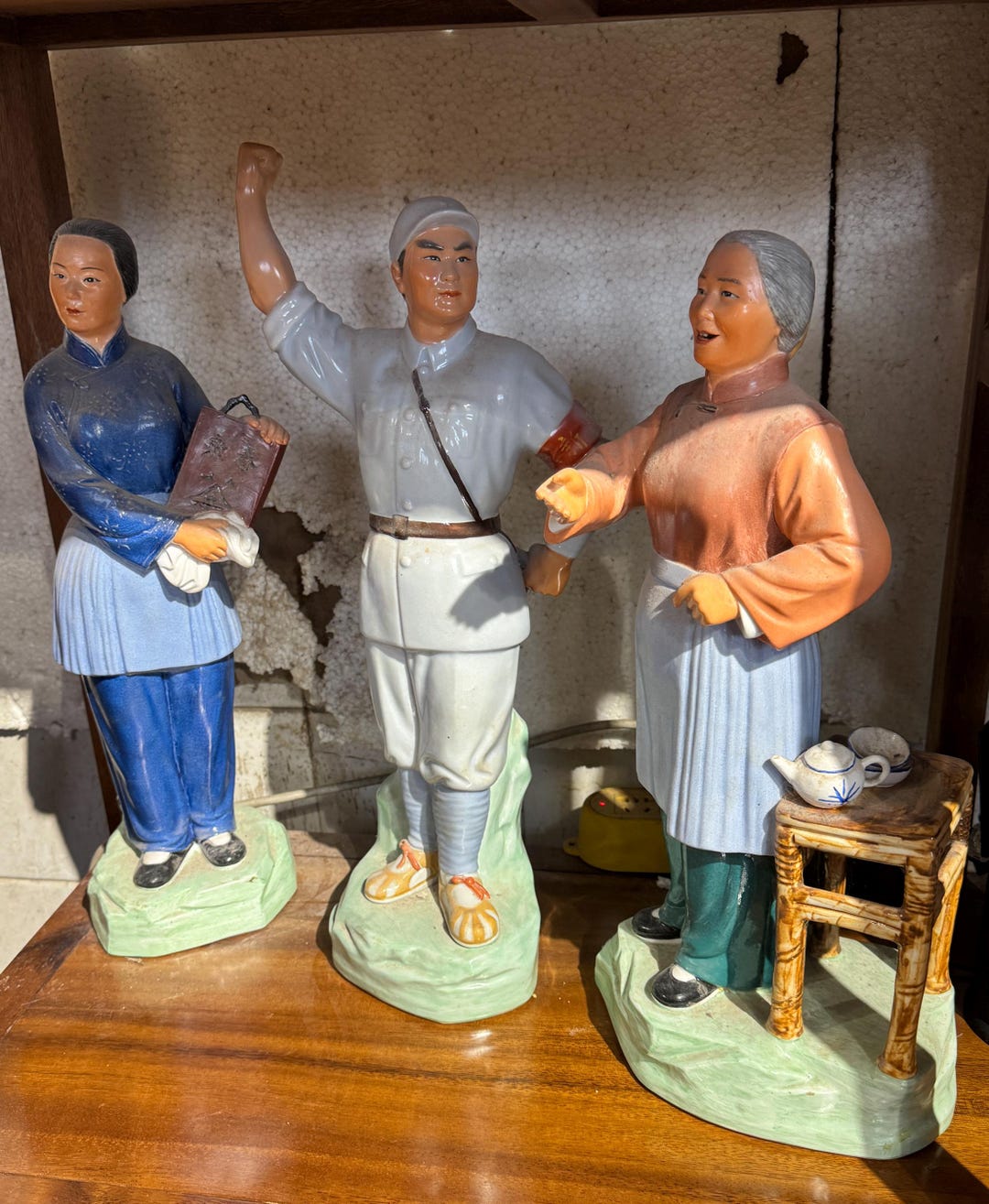 Retro Chinese Ceramic Characters • 60s–70s Folk Art Sculpture • Vintage ...