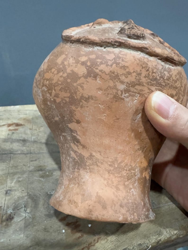 Chinese Antique Neolithic Qijia Culture Pottery Human Face Jar Tank Pot ...