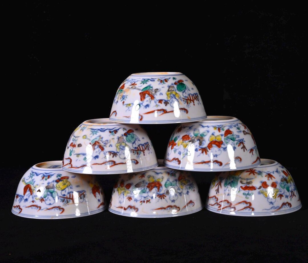 Chinese Antique Ming Dynasty, Dou-cai Baby Play Pattern Porcelain ...