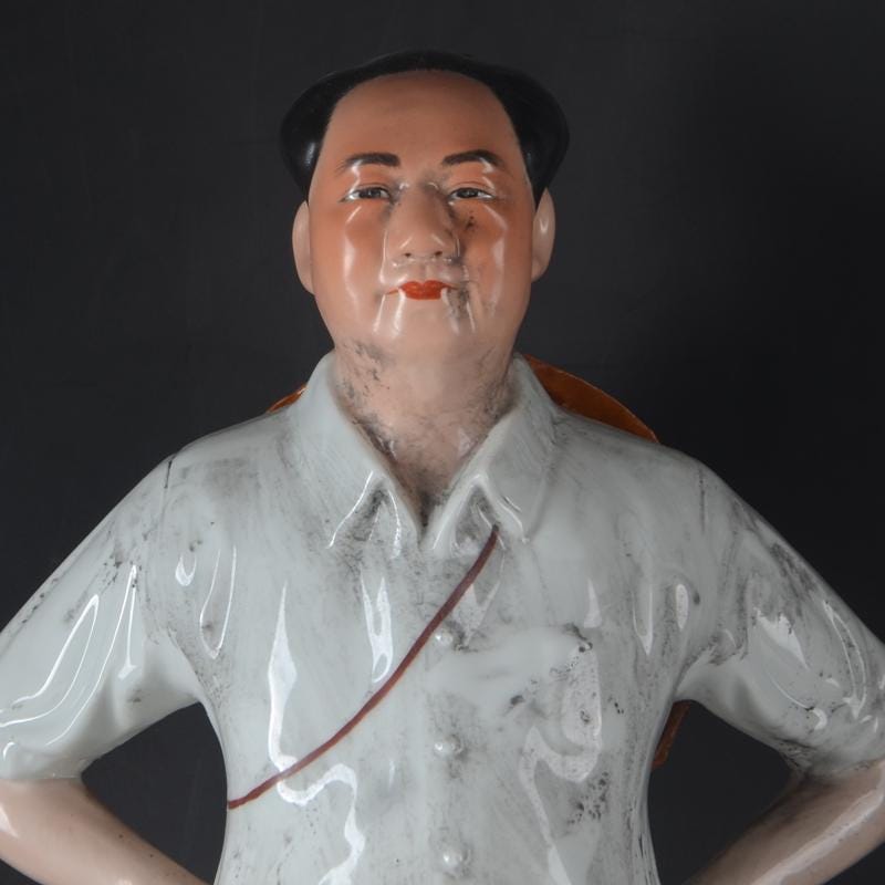 China Cultural Revolution Porcelain Great Statue Chairman Mao Statue ...