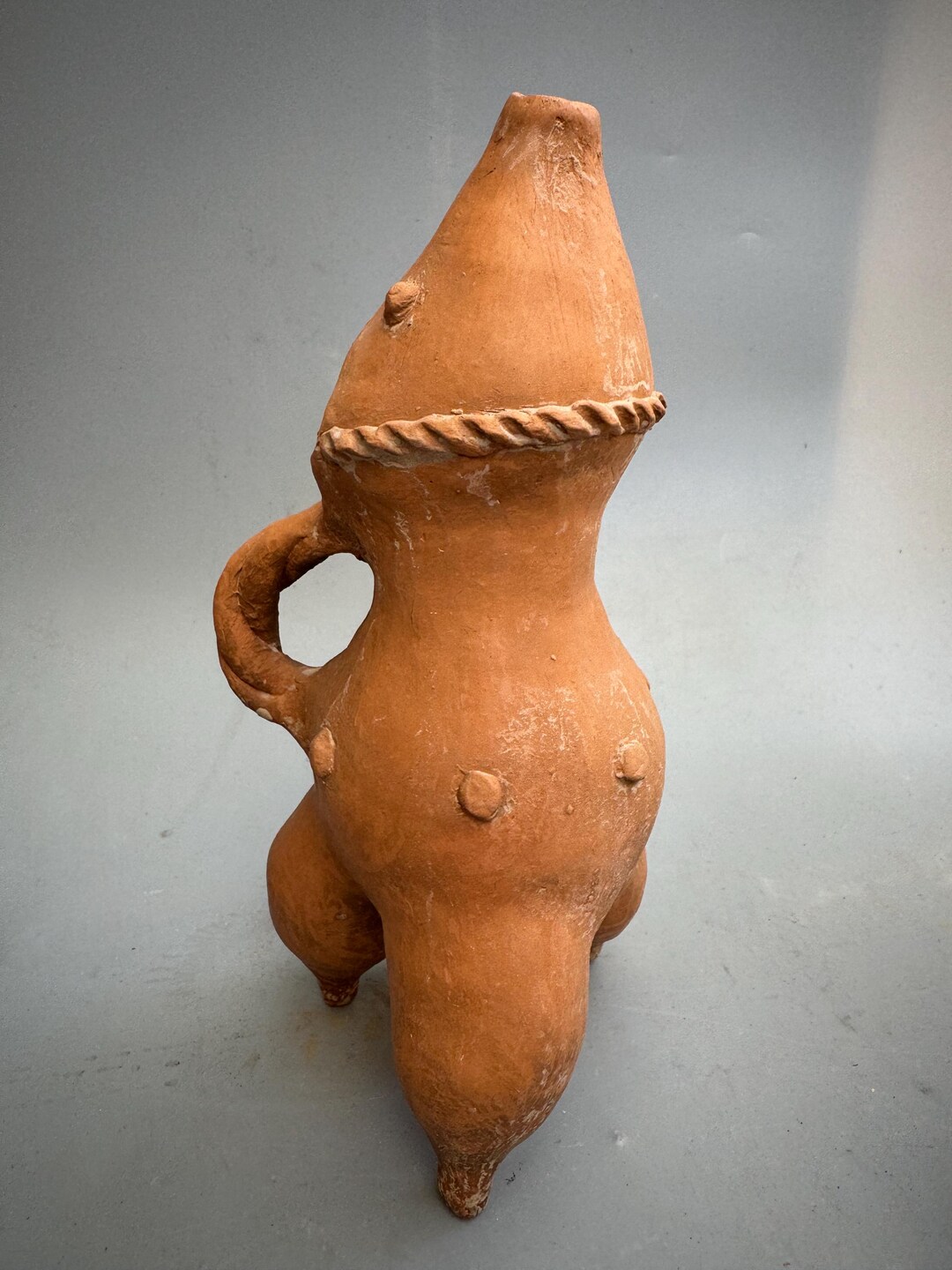 Chinese Antique Neolithic Qi Jia Culture Pottery Rse Udder Jar Pot Tank ...