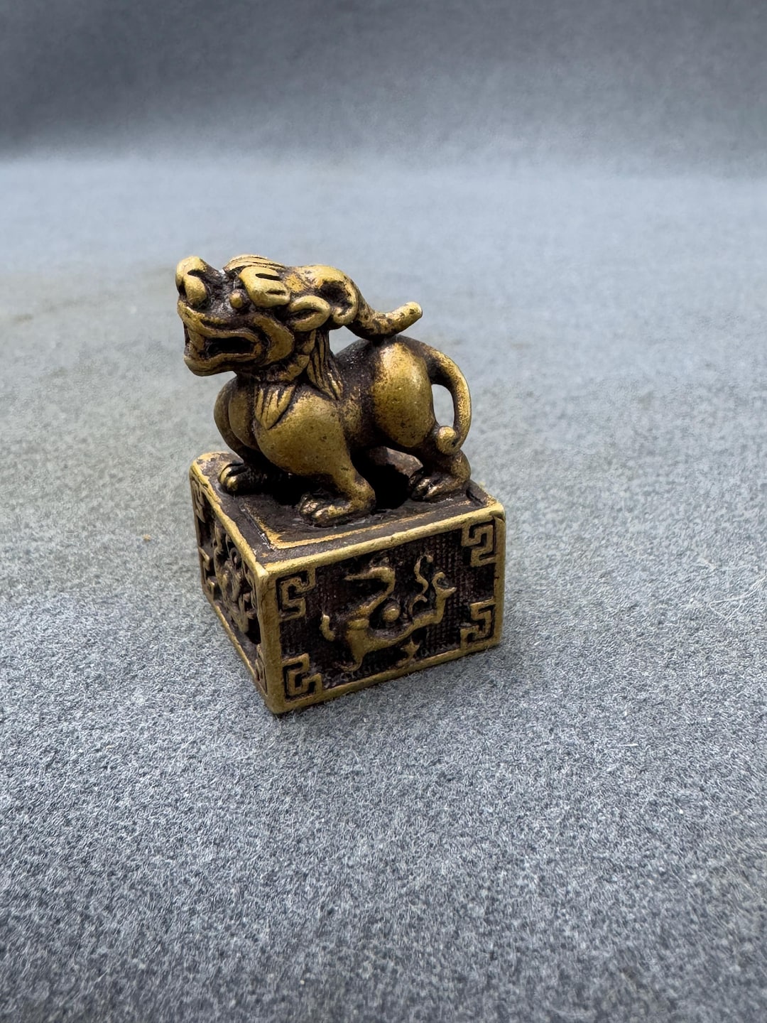 Chinese Bronze Talisman Beast Statue Collection Artwork - Etsy