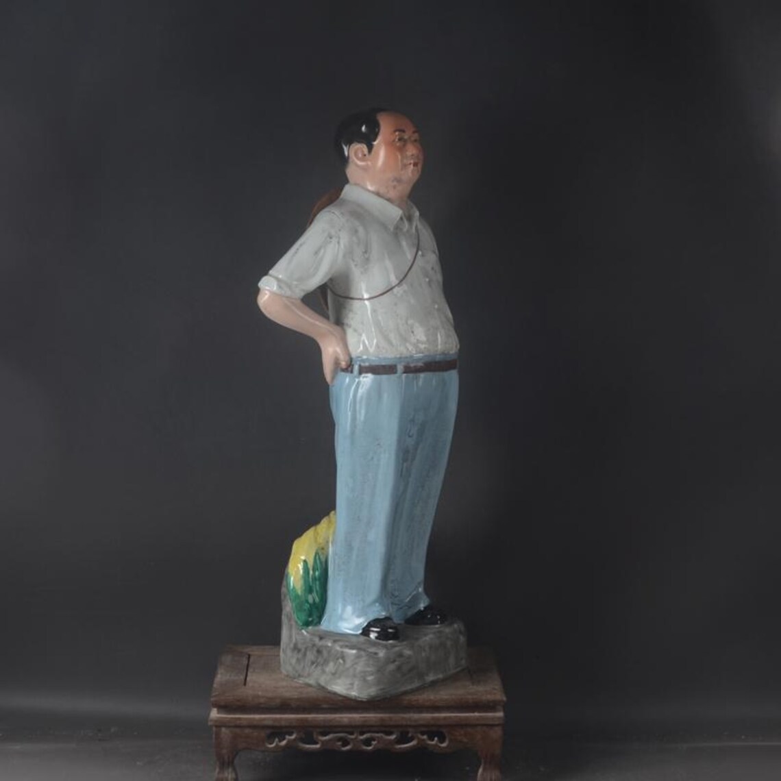 China Cultural Revolution Porcelain Great Statue Chairman Mao Statue ...