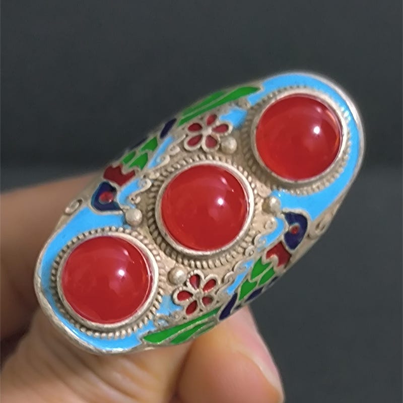 Red Jade Ring - Etsy