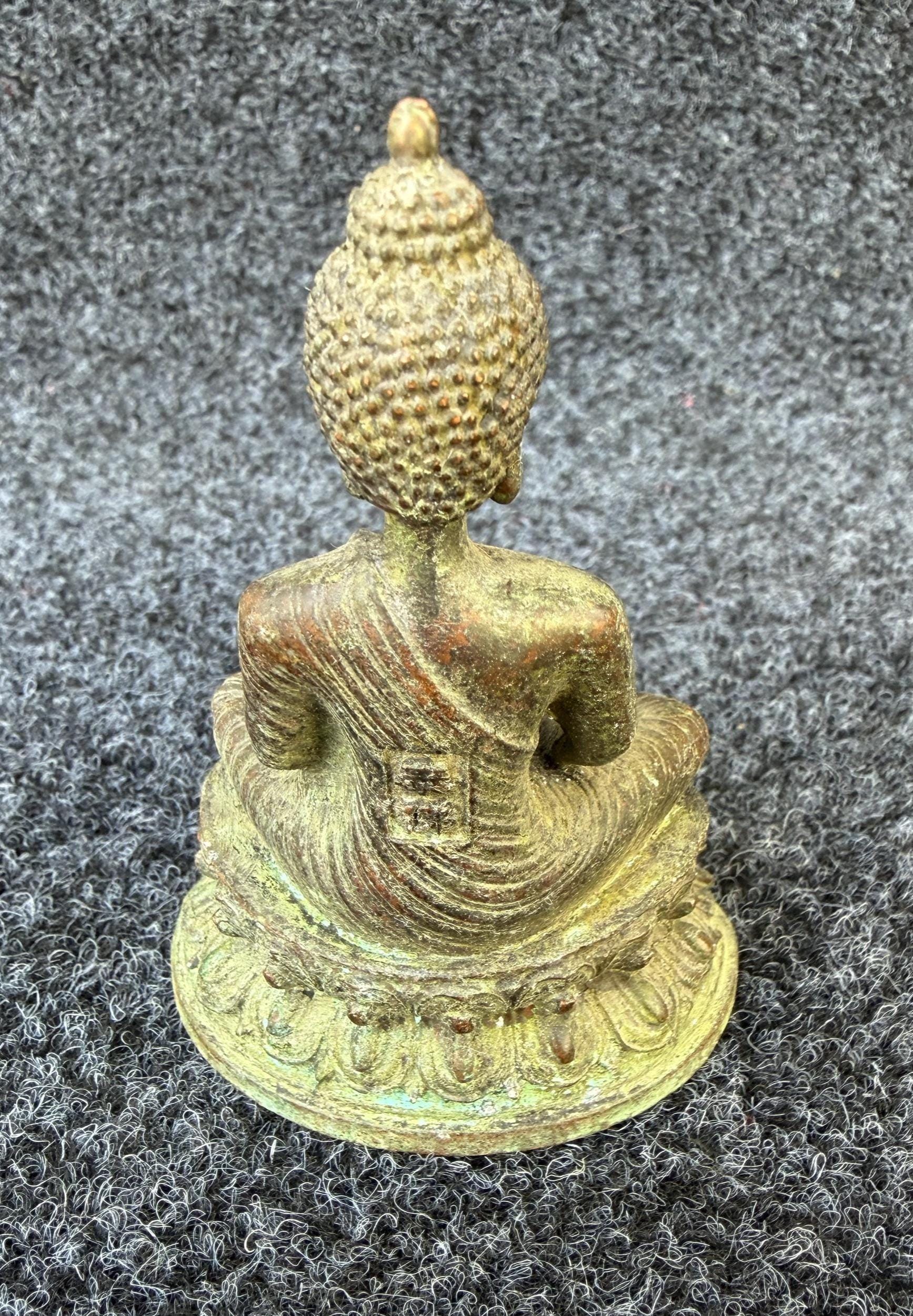 Vintage Bronze Shakyamuni Buddha Statue · Teaching Mudra · Antique ...