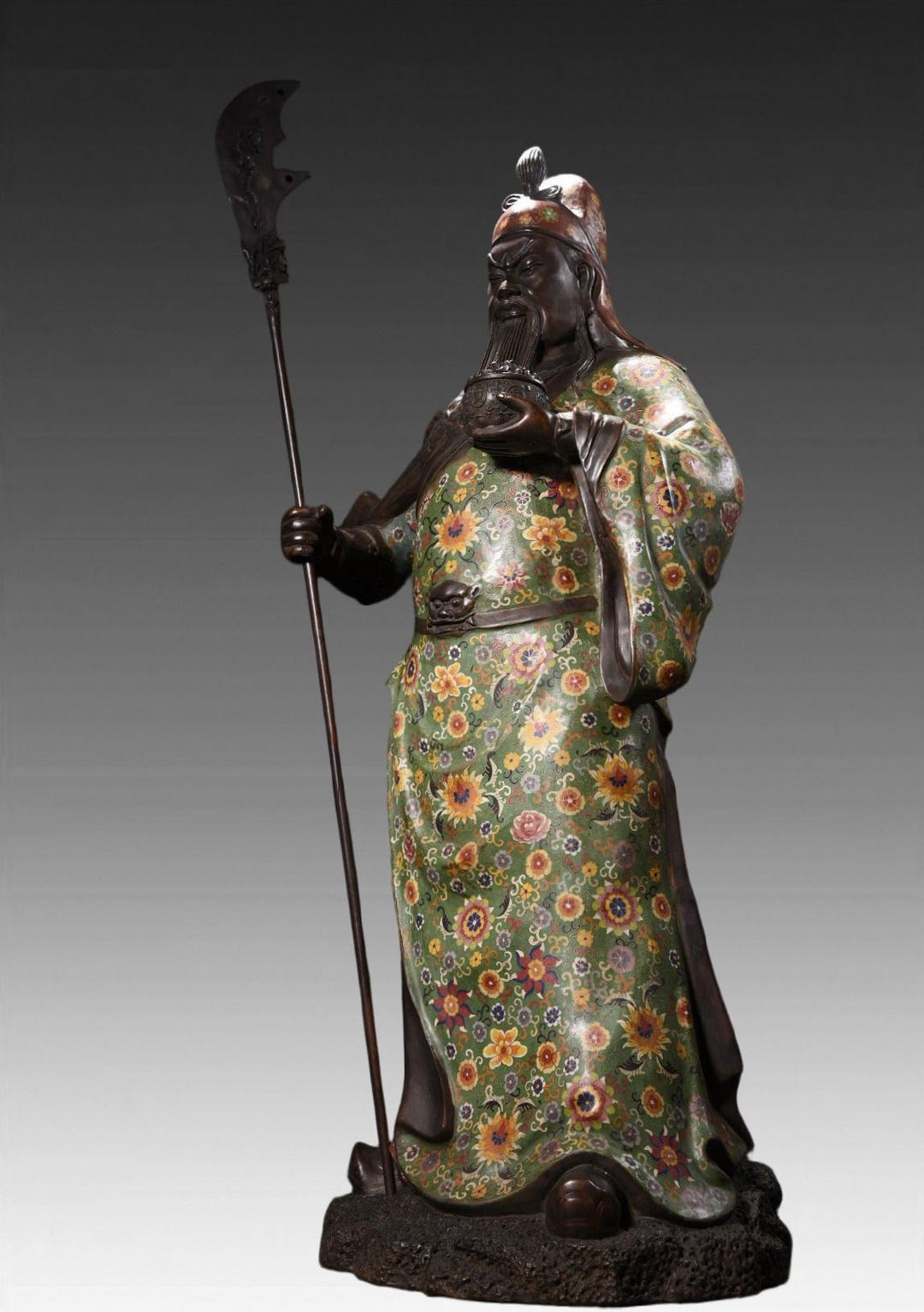 XL Cloisonné Guan Yu Statue: Chinese God of War Enamel Decor (48'') - Etsy