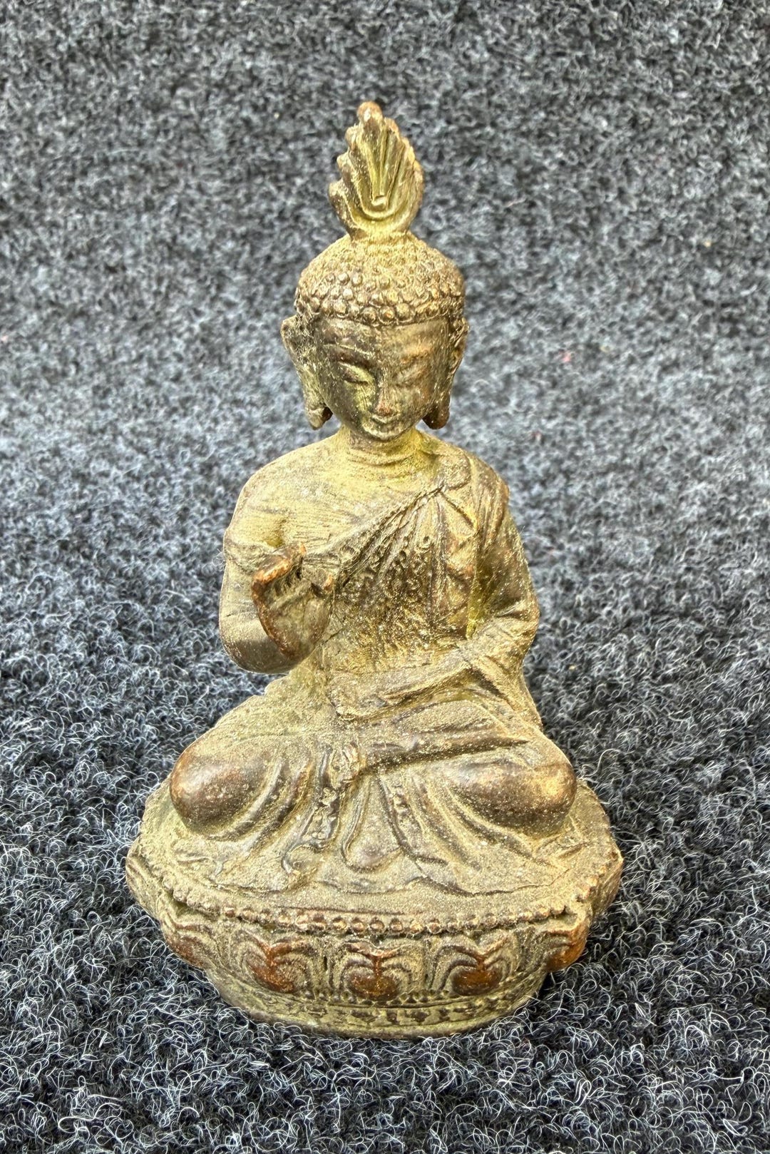 Vintage Bronze Shakyamuni Buddha Statue · Teaching Mudra · Antique ...