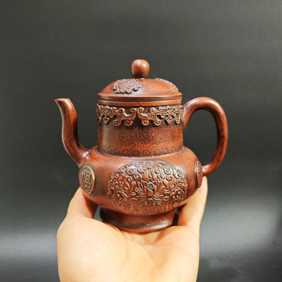 Antique Chinese Yixing Zisha Teapot – Handcrafted Clay Teapot With ...