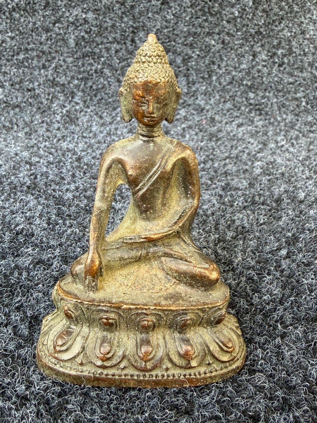 Vintage Bronze Shakyamuni Buddha Statue · Teaching Mudra · Antique ...