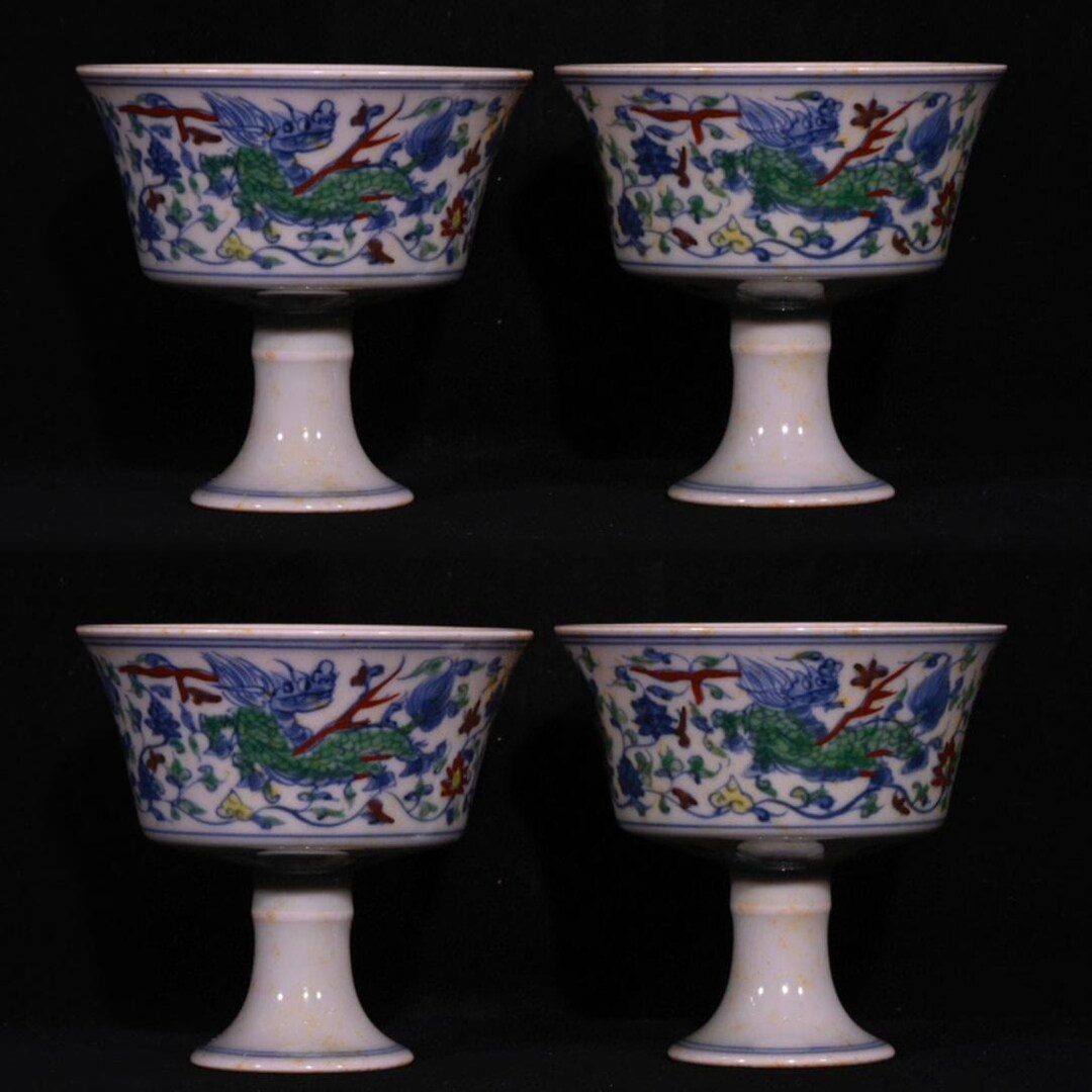 Chinese Antique Ming Dynasty Chenghua Dou Cai Kirin Pattern Porcelain ...