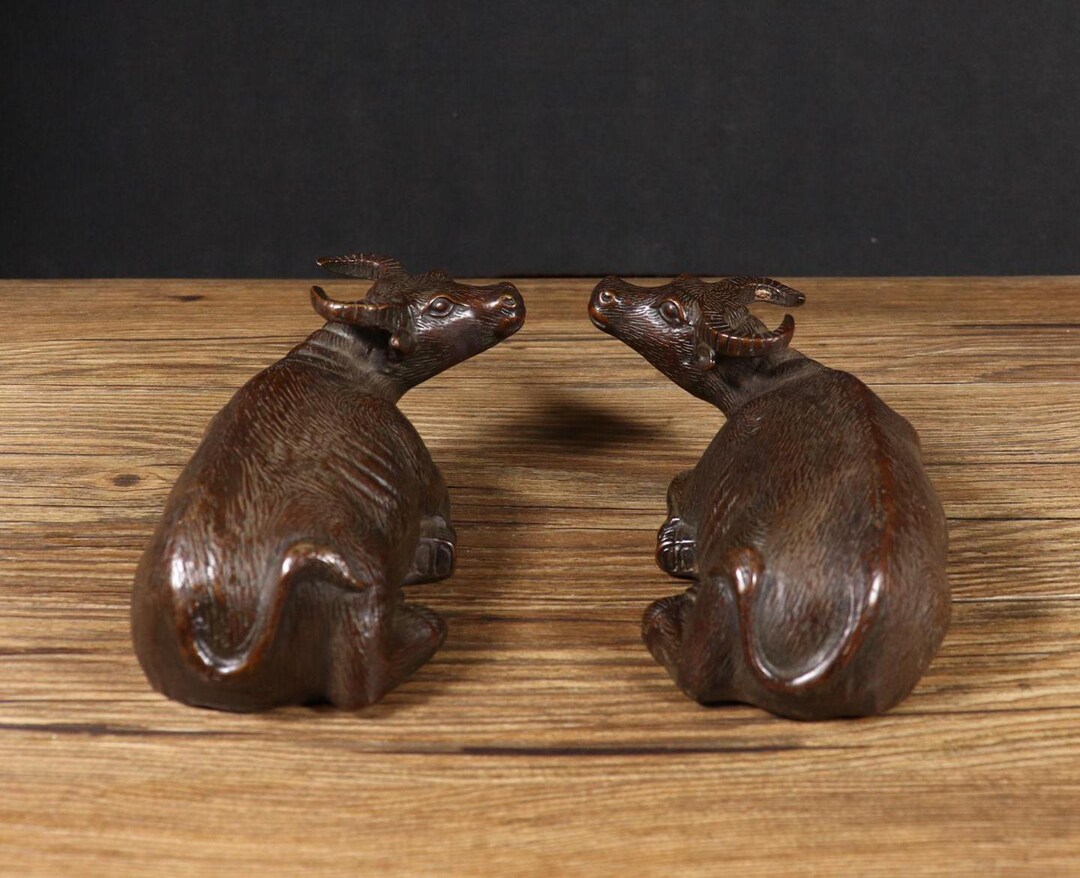 Copper Ox Figurines Pair: Feng Shui Decor - Etsy