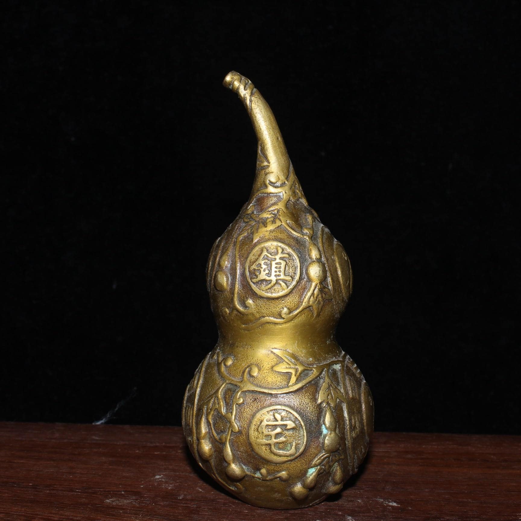 Handcrafted Copper Feng Shui Gourd Pair: Bagua Dragon Design - Etsy