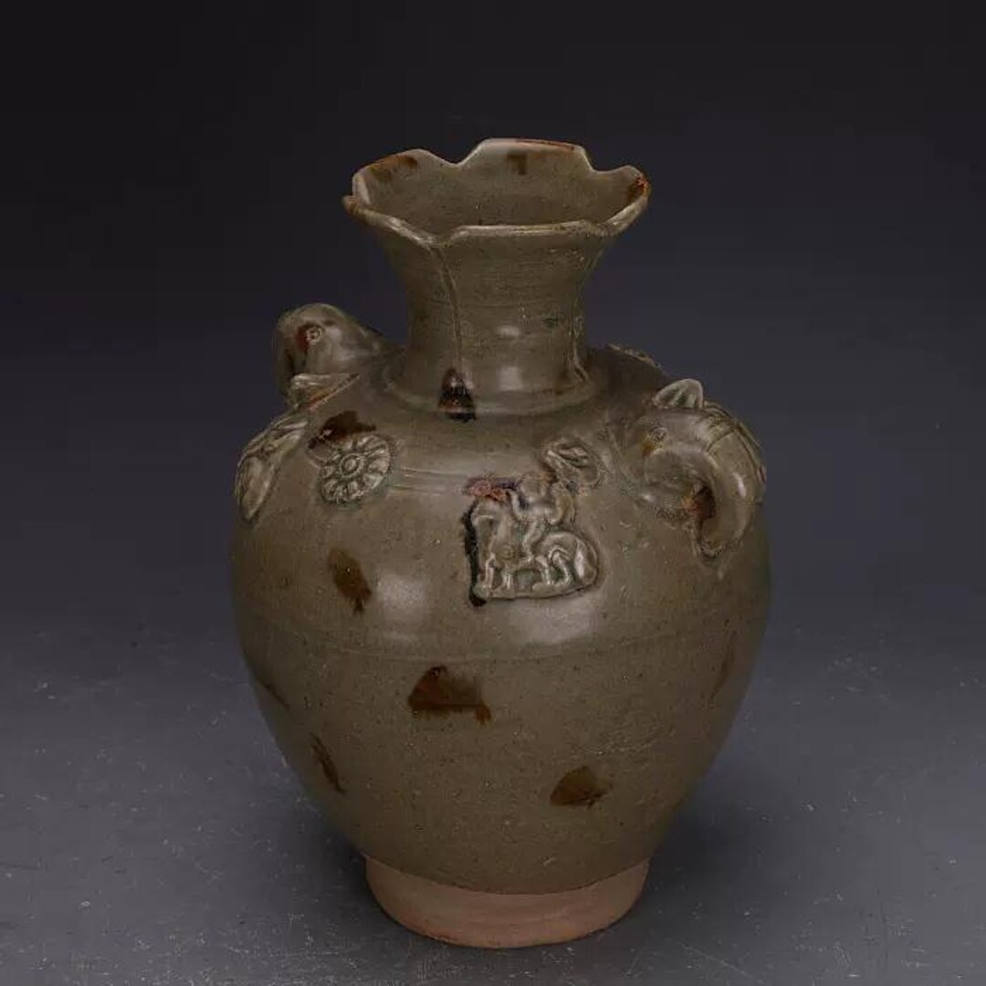 China Western Jin Dynasty Yue Kiln Green Glaze Porcelain Elephant Trunk ...