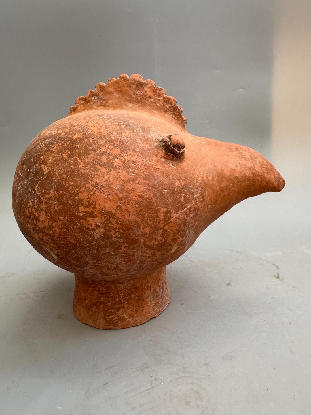 Chinese Antique Neolithic Qijia Culture Pottery Chicken Head Jar Pot ...