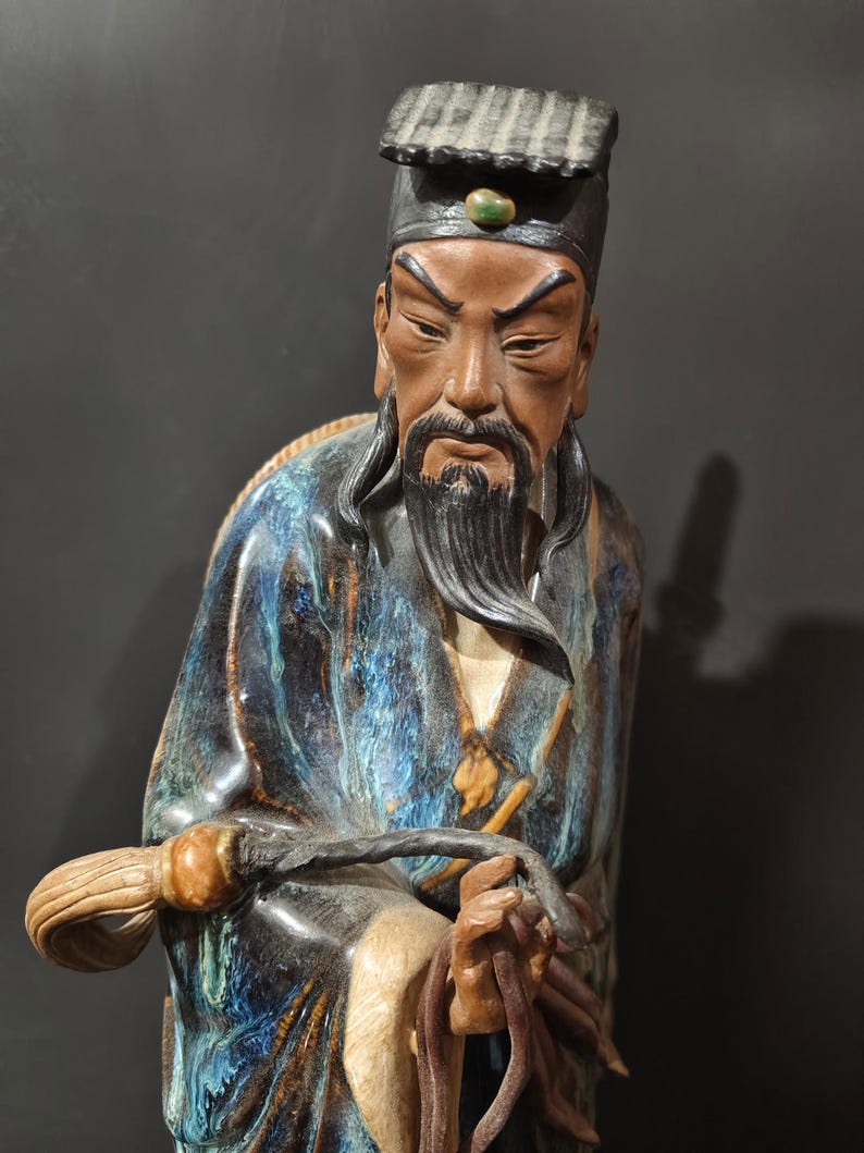 Antique Shiwan Ceramic Lü Dongbin Statue · Taoist Immortal Figurine ...