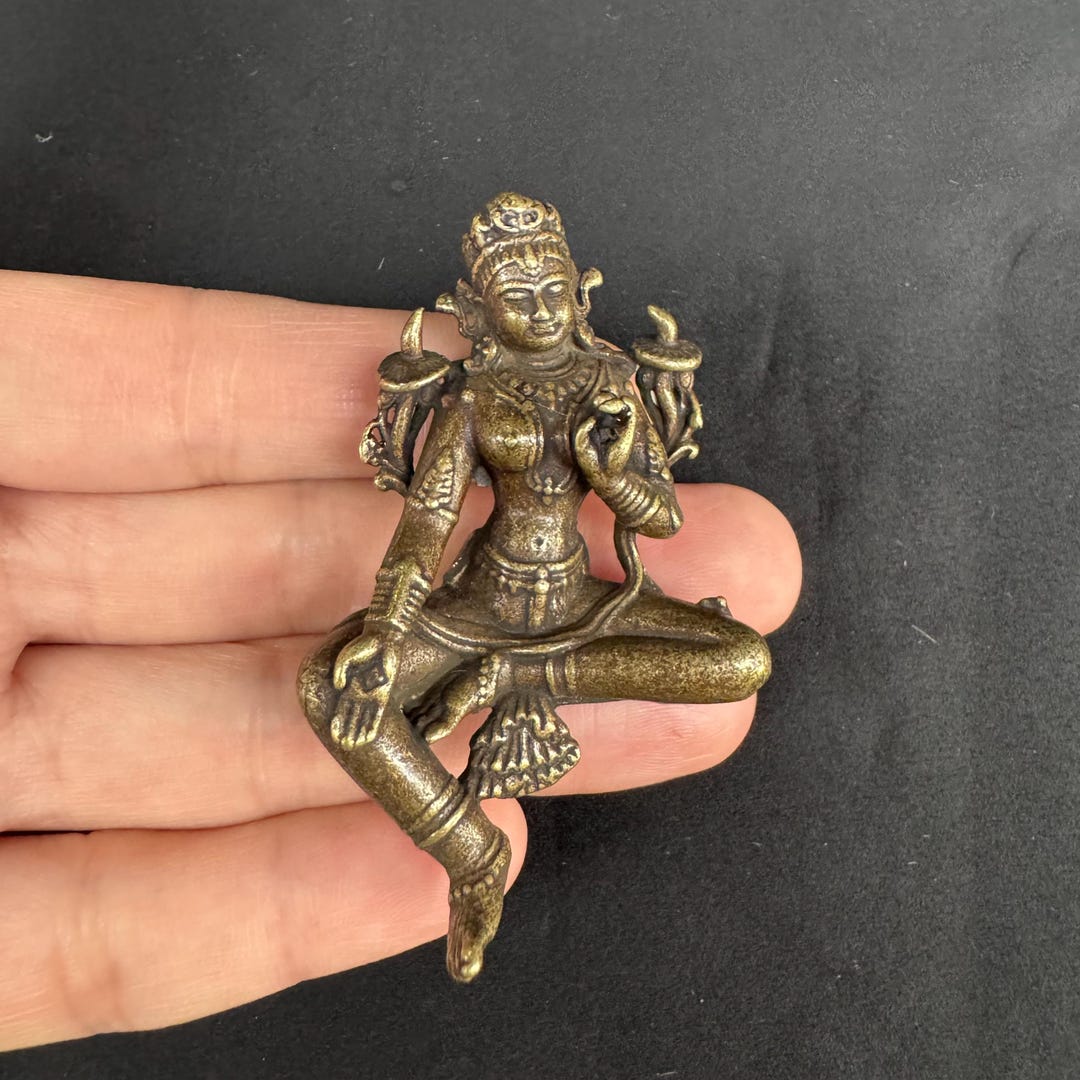 Miniature Brass Amulet Statue: Pocket Talisman for Protection - Etsy