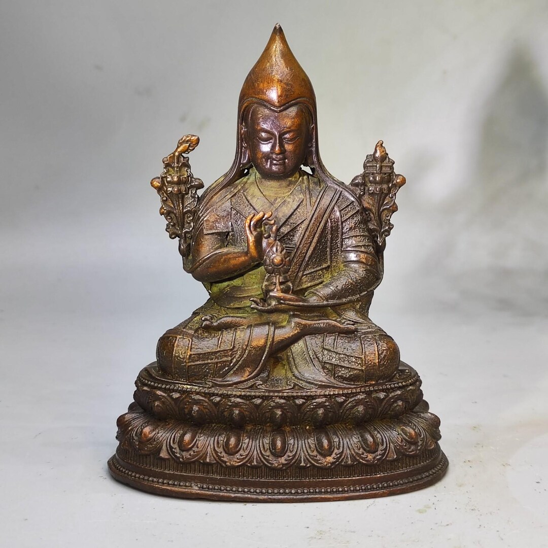 Tibetan Copper Buddhism Je Tsongkhapa Guru Buddha Statue - Etsy