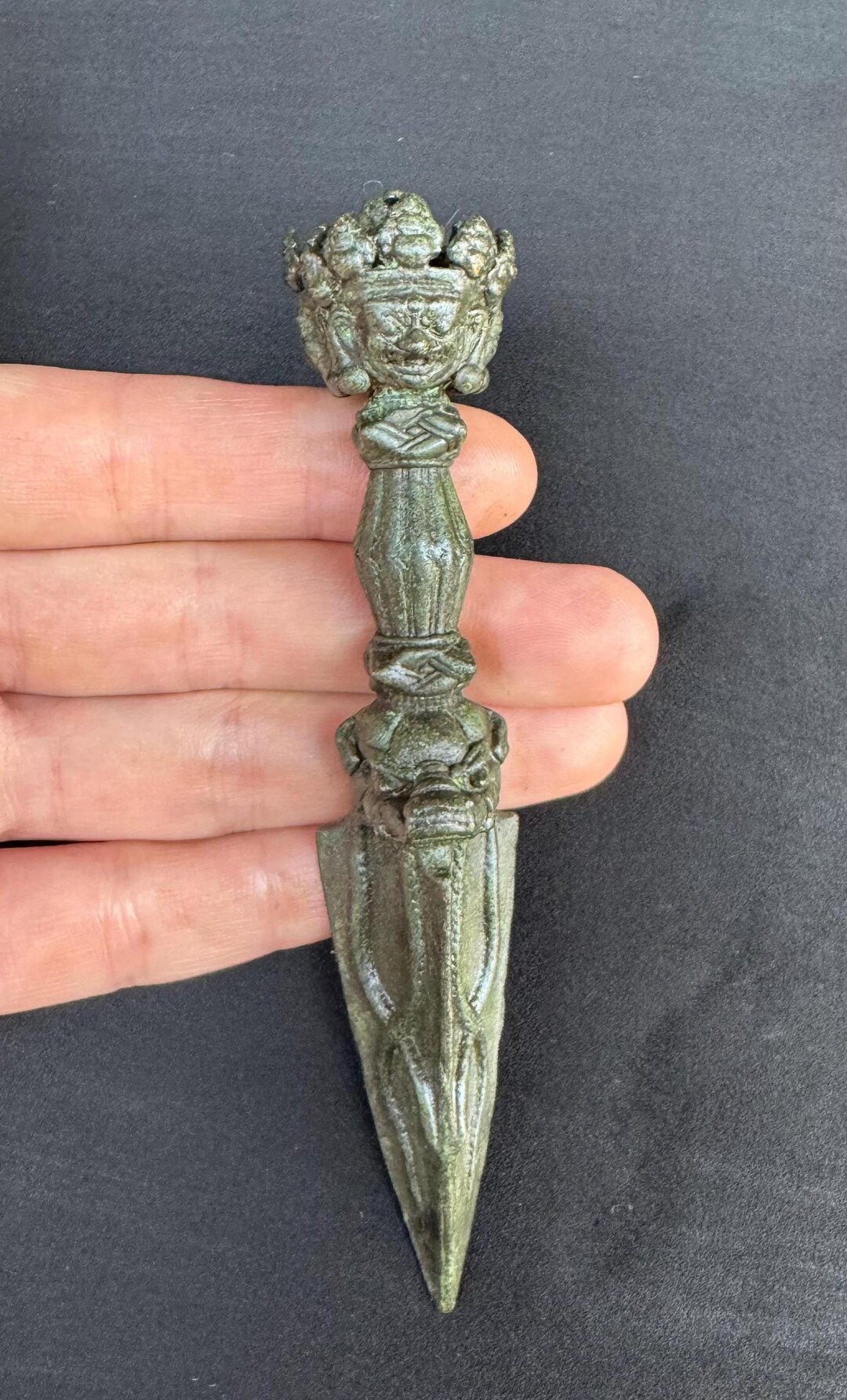 Vintage Tibetan Bronze Phurba Dagger Vajrakilaya Ritual Dagger Dorje ...