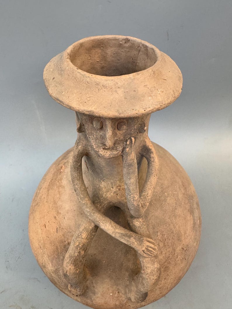 Chinese Antique Neolithic Qijia Culture Funny Pottery Jar Pot Tank ...